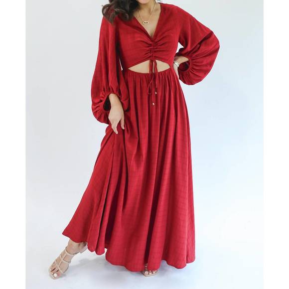 entro | Dresses | New Entro Grand Entrance Maxi Dress In Cranberry ...